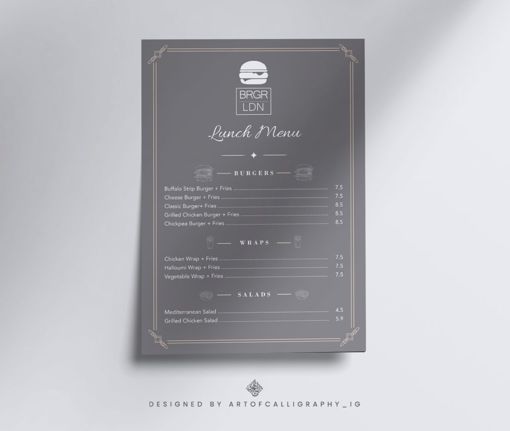 Menu Design